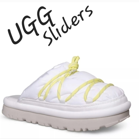 UGG | Shoes | Ugg Spaceslider Tech Slide Platform White Slippers Shoes ...